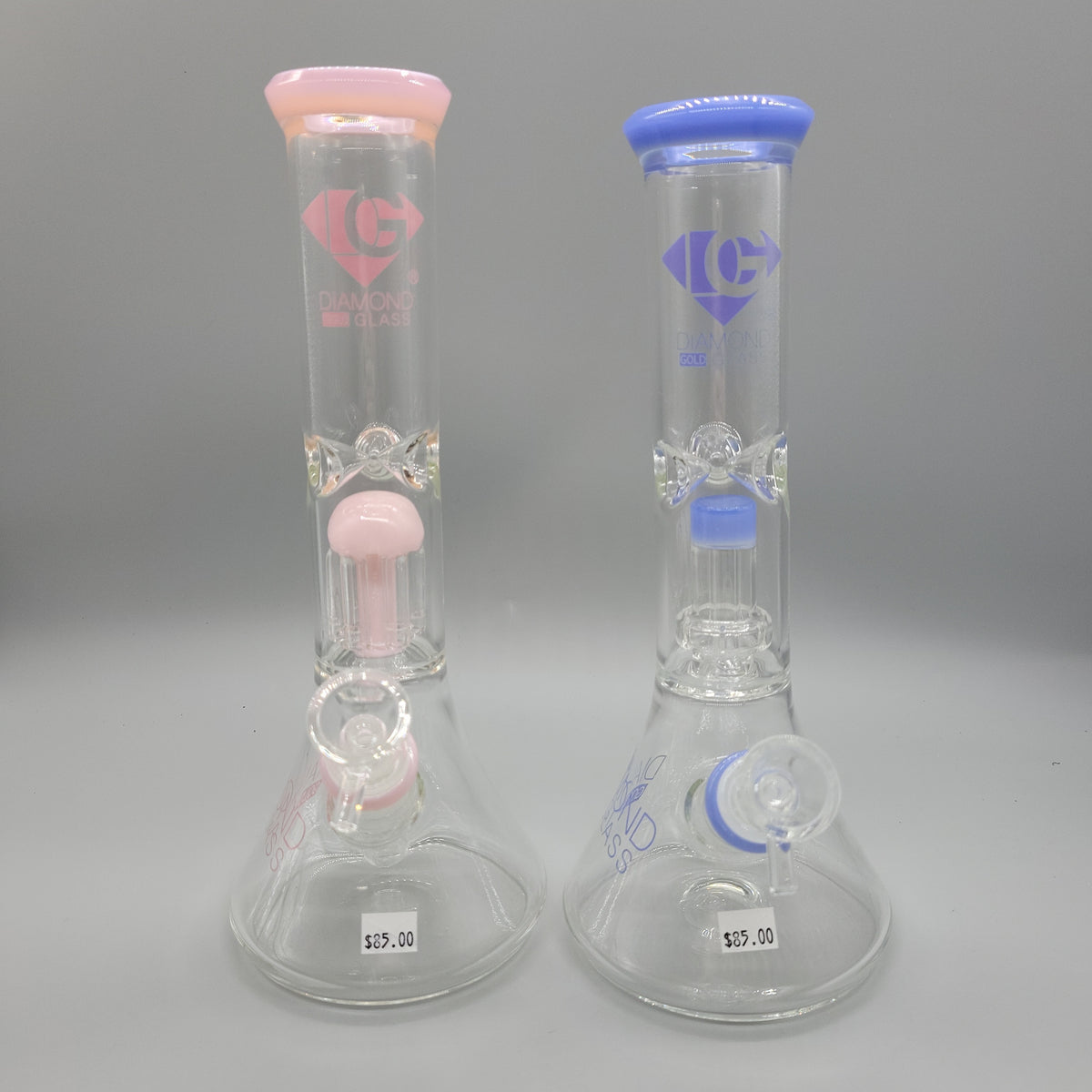 Diamond Gold Glass Water Pipe